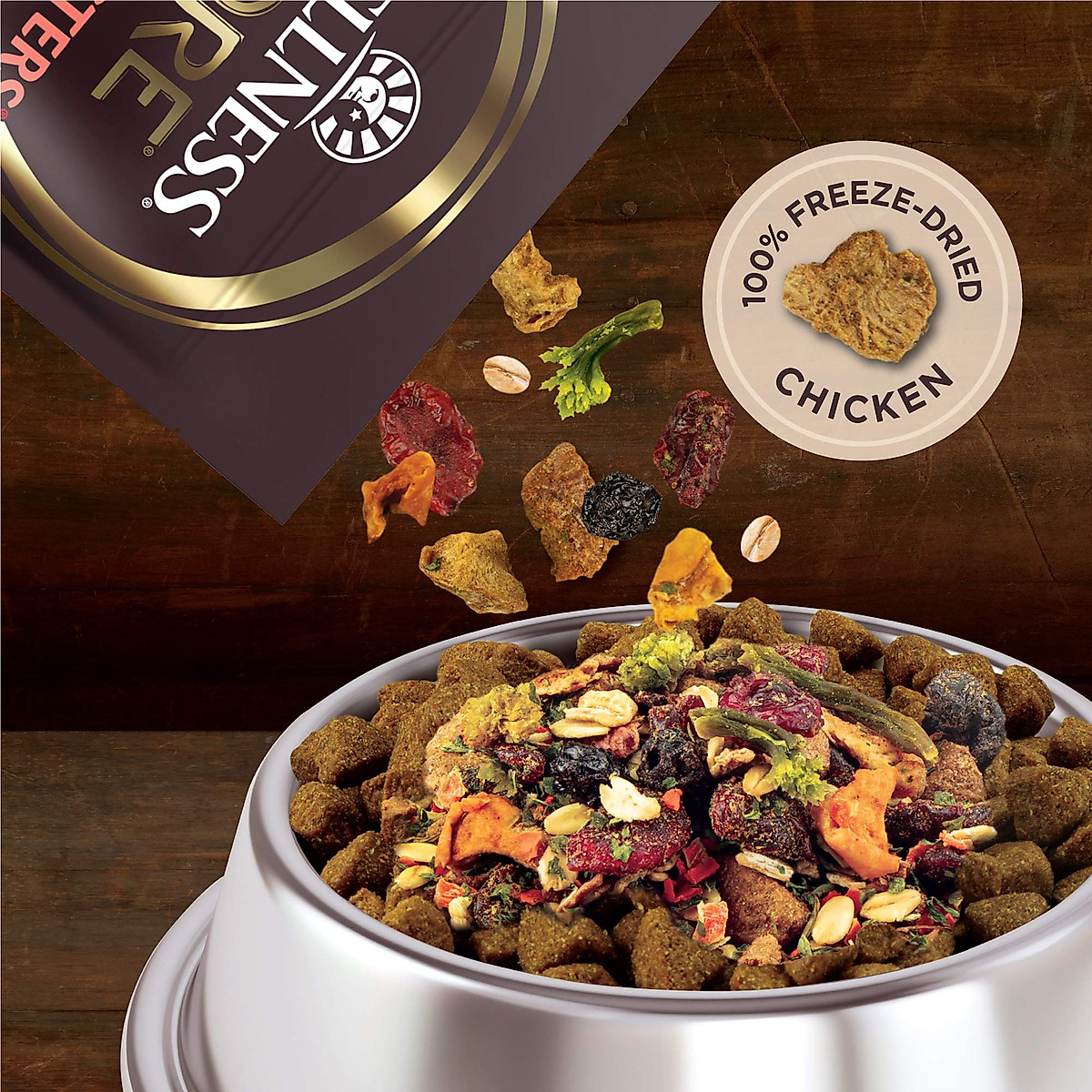 Wellness CORE Digestive Health Dry Dog Food with Wholesome Grains, Chicken & Brown Rice, 24 Pound Bag + CORE Bowl Boosters Digestive Health Dog Food Topper