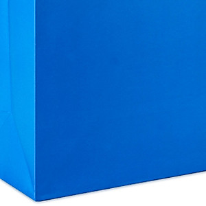 Hallmark Assorted Gift Bags (8 Bags: 3 Small 6", 3 Medium 9", 2 Large 13") Solid Pink, Blue, Green, Yellow, Red