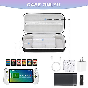 BOVKE Carrying Case for Logitech G Cloud Gaming Handheld, Storage Bag Fit Logitech Portable Gaming Console with Xbox Cloud Gaming, GeForce NOW, Google Play Games, Mesh Pocket for Adaptor Cables, Black