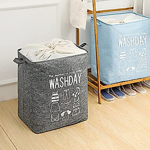 Futchoy Clothes Organizers Storage Bag,With Reinforced Handle,Under Bed Storage Bags,Sweater Clothes Storage Containers,Gray