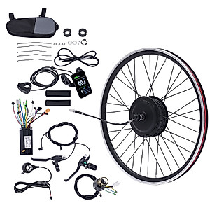 Bazargame Ebike Conversion Kit,Front Wheel 500W 36V Motor Electric Bike Conversion Kit for Kinds of Bicycles 27.5" Front Wheel Ebike，E-Bike kit for Commuter Bikes