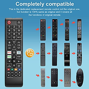 (Pack of 2) Replacement Remote Control for Samsung-TV-Remote for All Samsung LCD LED HDTV 3D Smart TVs Models