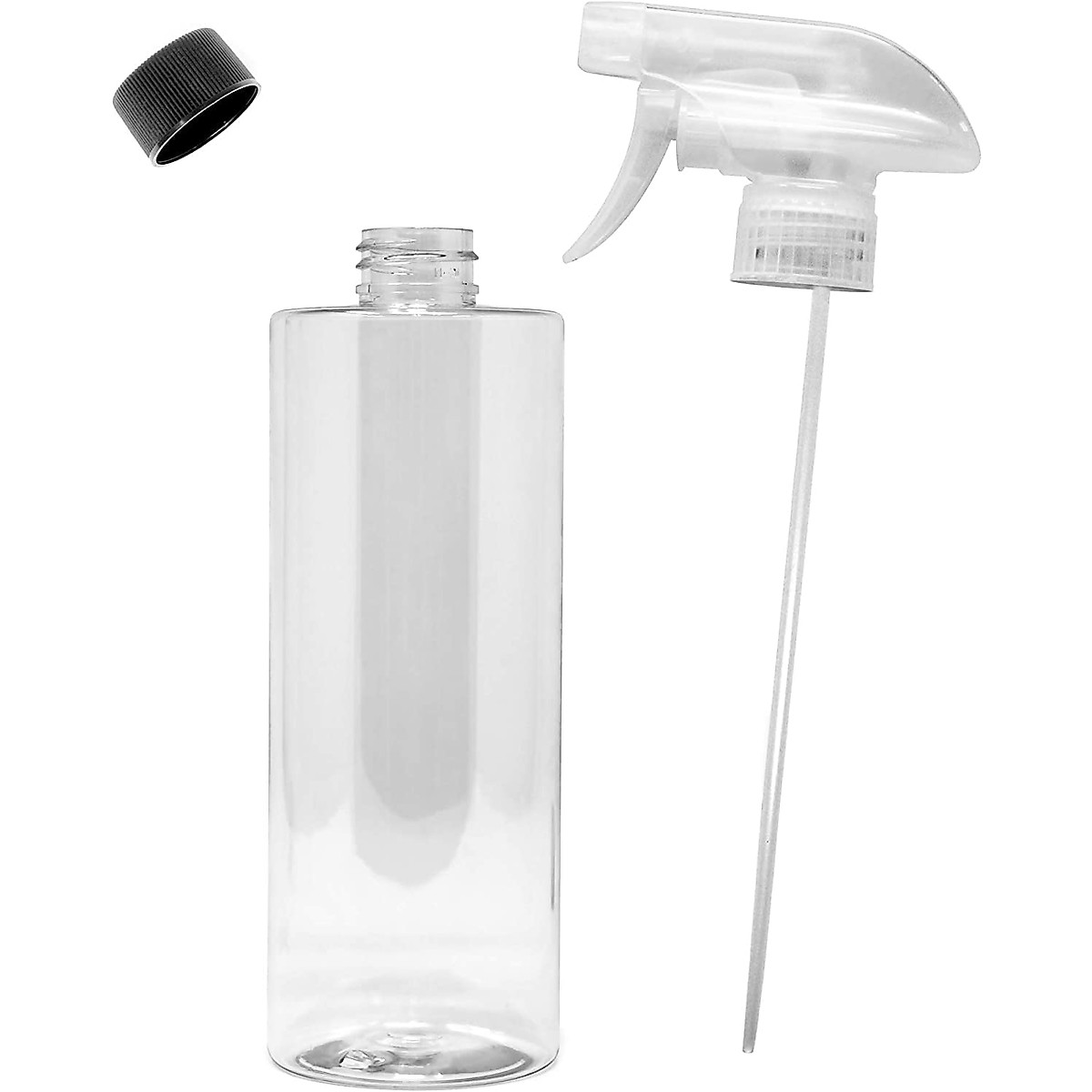 VViViD Empty Plastic Spray Clear Bottles BPA-Free Food-Safe (3 Pack (16oz))