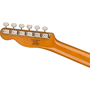 Squier Classic Vibe Baritone Custom Telecaster Electric Guitar, with 2-Year Warranty, Black, Laurel Fingerboard