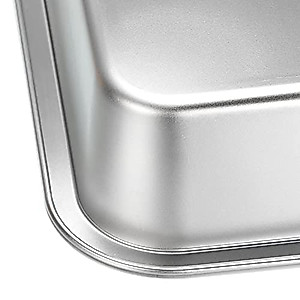 ANG-puneng Stainless Steel Litter Box for Cat and Rabbit Odor Control Non Stick Smooth Surface Easy to Clean Never Bend Rust Proof