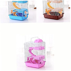 Abaodam Hamster Cage Hamster Cage Villa Cage for Small Pets Pet House Hamster Cage Guinea Pig Pet Cage Small Animals Kitchen Utensils Travel Heighten Pink Chinchilla Cage Pet Cage Pet Cage