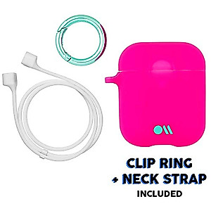 Case-Mate - AirPods Case - Hook Ups - Silicone - Compatible with Apple AirPods Series 1 & 2 - Fuchsia Dark Pink