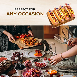 Personalized Wooden Serving Platters - Custom Wood Serving Tray with Raised Edges - Decorative Rectangular Wooden Trays for Food, Fruits, Snacks, Appetizers, and Home Parties - 12" X 5" X 0.75"