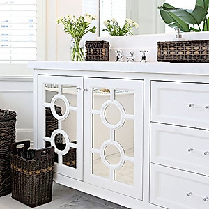 The Basket Lady Wicker Toilet Tank Basket, 16 in L x 6 in W x 5 in H, Antique Walnut Brown