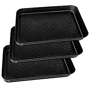 3 Pcs Under Sink Drip Tray, 13.8 * 10.8 Inch Plastic Under the Sink Drip Protector Tray Under the Sink Mat Under Sink Drip Catcher for Kitchen Bathroom or Laundry Room