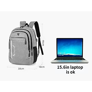 RRRWEI Laptop Backpack 15.6 Inch Slim Computer Bag,Business Travel Anti Theft Durable Backpack Usb Charging Port,For College School (black)