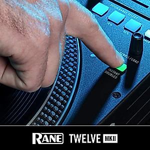 Rane Twelve MKII | 12-Inch Motorized Vinyl Like Turntable with USB MIDI & DVS Control for Traktor, Virtual Serato DJ, Black (TWELVEMKII)