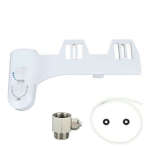 Bidet Attachment for Toilet Seat,Cleaning Dual Nozzle Adjustable Water Pressure Bidet Attachment Self,Cold Water Toilet Bidet for Feminine Wash (1/2)