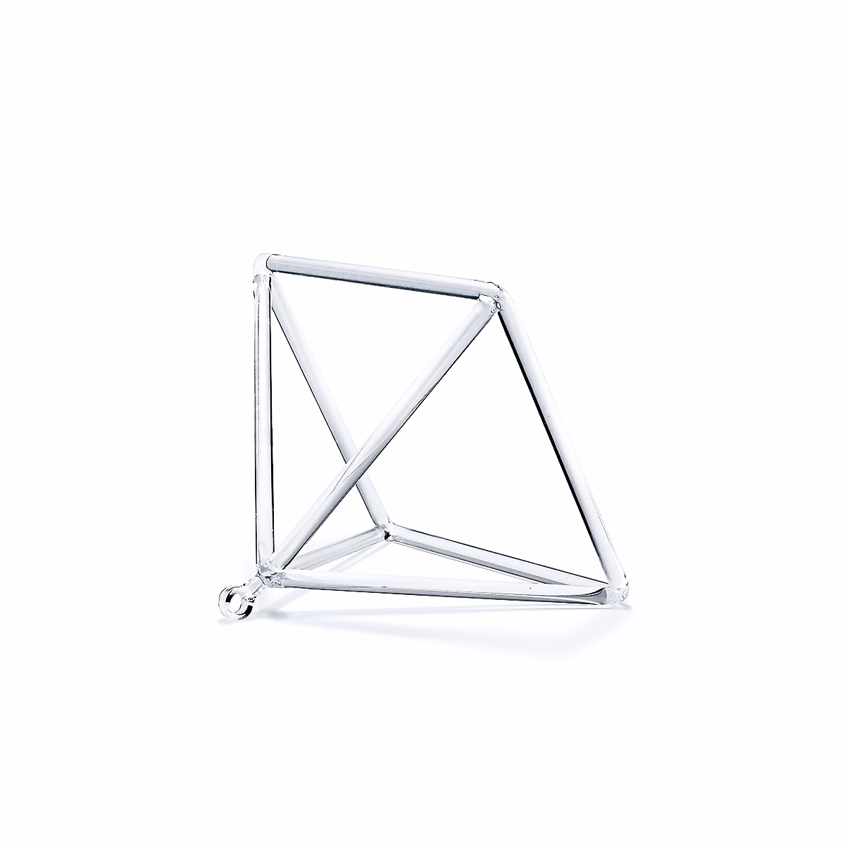 Joysense Clear Quartz Crystal Singing Pyramid 7 inch With Crystal Singing Bowl Striker and Carrying Case