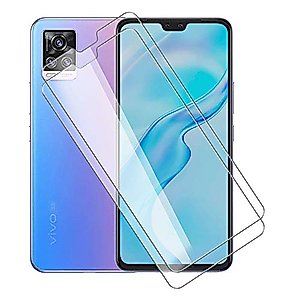 KJYF For Vivo V20 Pro 5G Screen Protector Tempered Galss, [2 Pack] High Clear [9H Hardness] [Bubble Free] Screen Tempered Glass Protective Film for Vivo V20 Pro 5G 6.44 Inch.