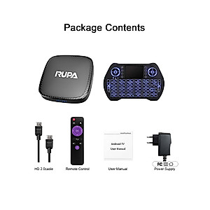 Android10 TV Box Smart TV Box Set Top Box with Mini Wireless Backlit Keyboard /4G RAM 32G ROM/USB 3.0/ Ultra HD 4K/6K /HDR 10+/ Dual Band WiFi 2.4 /5.8GHz /BT4.2