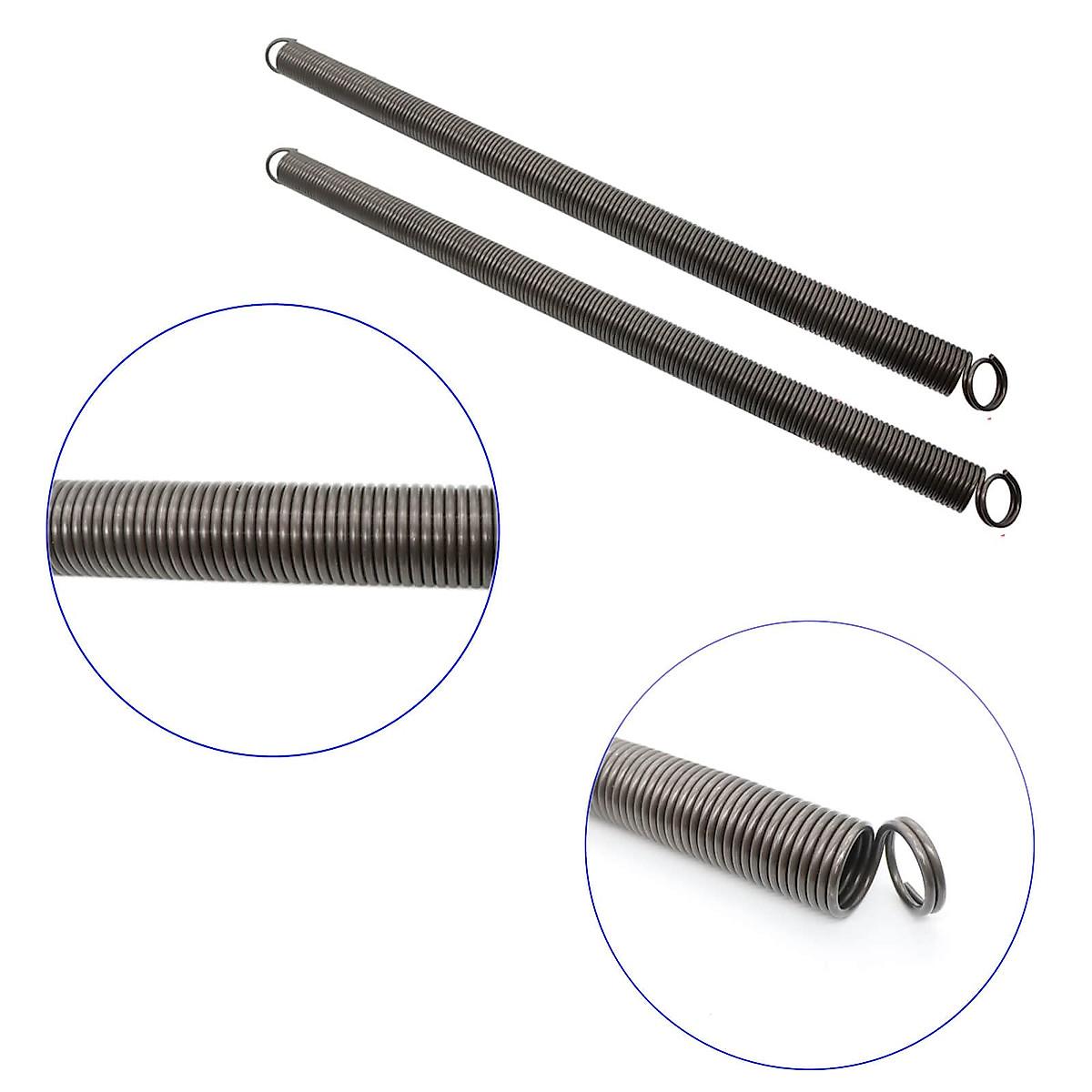 Heavy-Duty Doubled-Looped Garage Door Extension Spring 110 lb. Garage Door Spring Stretch Spring for Replacing Broken, Rusted, Worn Out Spring (2-Pack) (110lb)