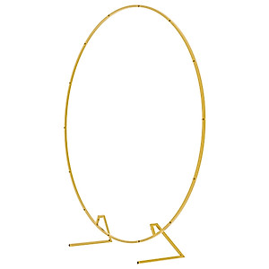 Wokceer Round Backdrop Stand 6FT Circle Balloon Arch Frame Circle Backdrop Stand Gold Round Arch for Wedding Birthday Party Bridal Shower Anniversary Event Ceremony Decoration