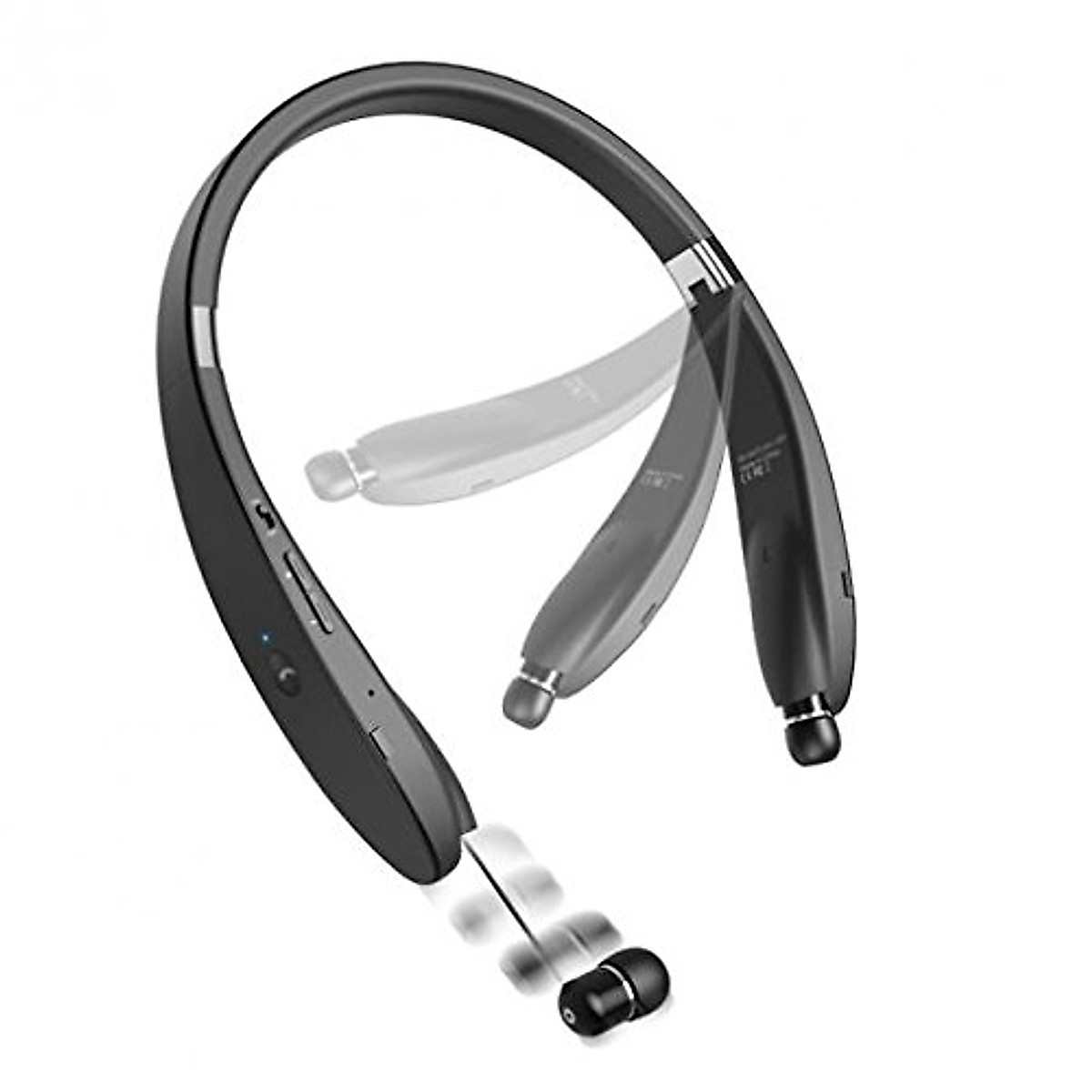 Neckband Wireless HiFi Sound Headset w Retractable Earbuds Premium Earphones Headphones Hands-Free Mic [Folding] for Amazon Fire HD 10, 8, Kindle DX, Fire, HD 6, 7, 8.9, HDX 7, 8.9