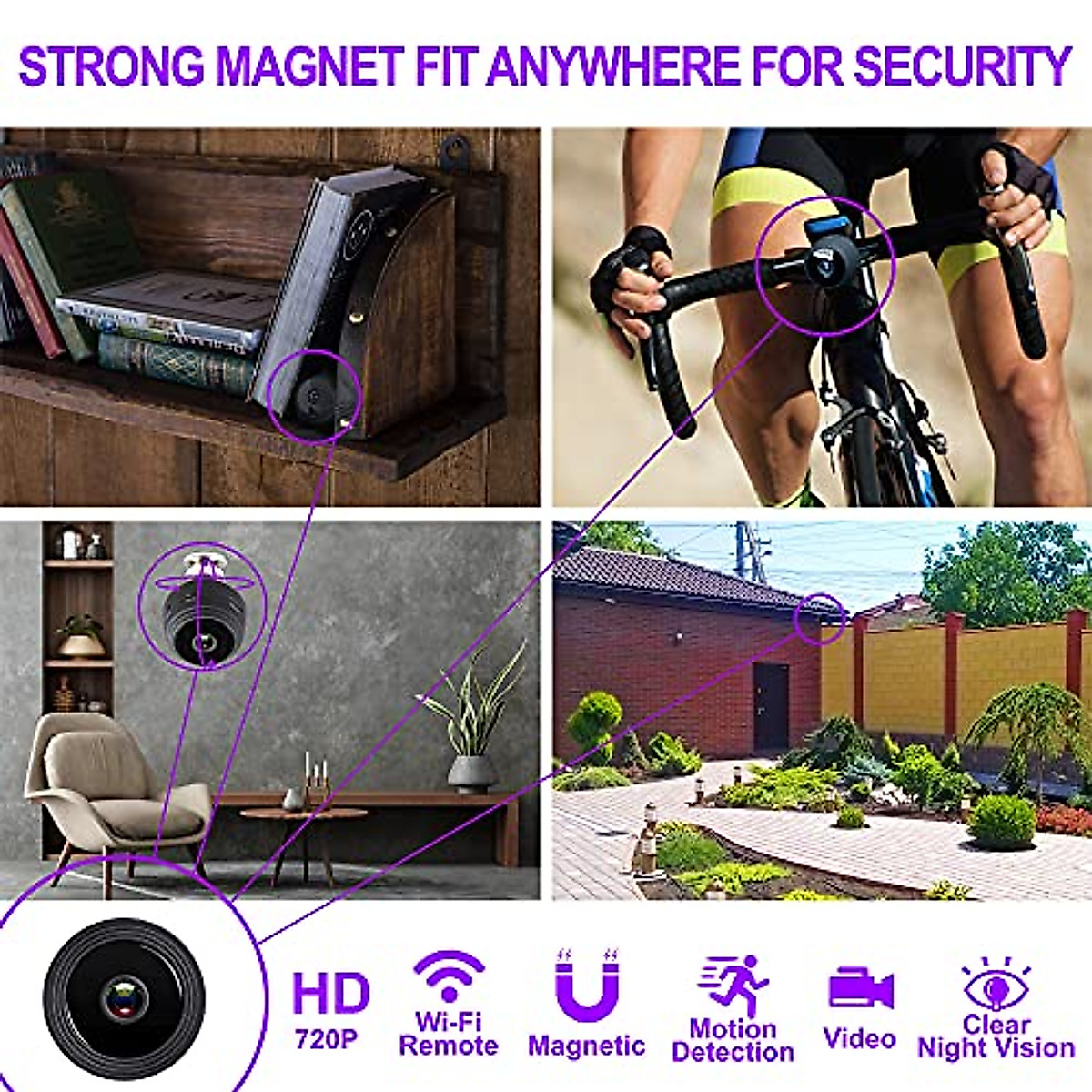 1080P HD Mini WiFi Security Camera,Indoor Surveillance Camera with Video Motion Detection,Remote Viewing for Security (M1)