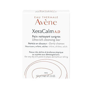 Avene Xercalm A.D Ultra-Rich Cleansing Bar for Atopic Dermatitis, Eczema Prone Skin, Fragrance-Free, 100 g
