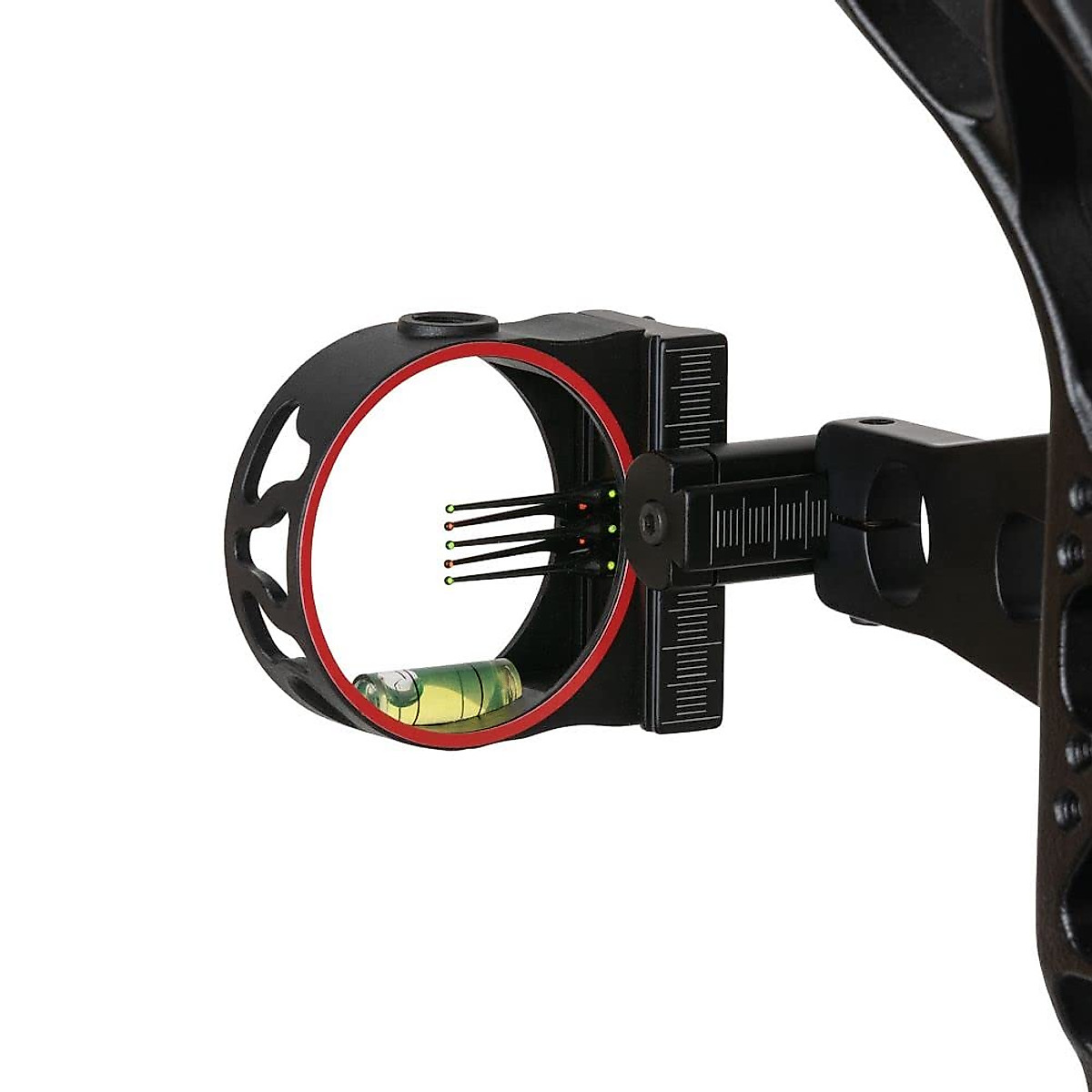 Octane Stryker Lightweight Compact Accurate Ultra-Bright 5-Pin Bow Sight with Hi-Vis Level for Archery, Hunting, Shooting
