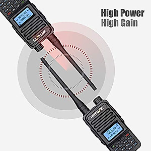 Retevis RT85 Walkie Talkies Long Range, Dual Band 200 Channels High Power 2 Way Radios, DTMF Remote Stun ANI Handheld Two Way Radio Rechargeable, for Hiking Hunt(2 Pack)