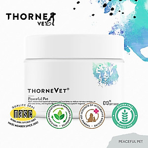 ThorneVet Peaceful Pet Calming Chews for Dogs & Cats - Soft Chews with Calming Nutrients & Botanicals to Support a Healthy Nervous System - Bacon Flavor Dog Treats with Amino Acids & Vitamins - 90 ct
