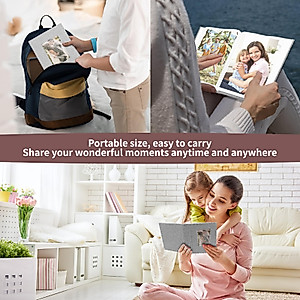 vivinin 2 Pack Photo Album 4x6, Linen Cover Photo Album, Small Photo Album Book for 36 Pockets Hold 72 Pictures, Picture Book for Photos Family Anniversaries Baby Vacations（gray)