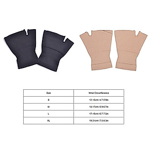 Wrist Brace Compression Recovery Support Brace Wrist Thumb Fingerless Wrist Gloves Sleeves for Carpal Tunnel Arthritis Tendonitis Repetitive Strain Sports Injuries Unisex 1 Pair