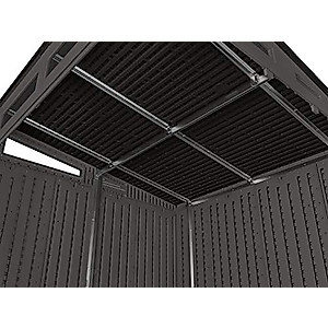Suncast BMS7780 7' x 7' Modernist Resin Outdoor Storage Shed, No Size, Peppercorn