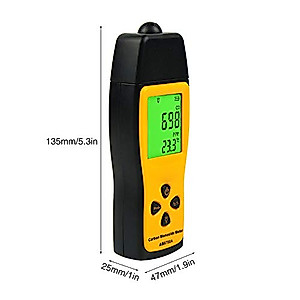 Handheld Carbon Meter, Portable Precision Detector LCD Digital Display Multipurpose Gas Monitor Tester, 0-1000ppm (Battery Not Included)