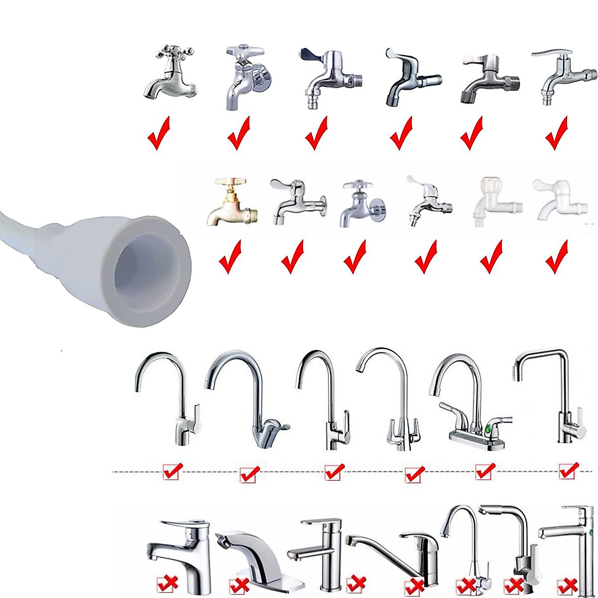 2m/6.56ft Portable Sink Hose Faucet Sprayer Sink Spray Rubber Hose Shampoo Sprayer Handheld Faucet Shower for Pets,Bathing Baby,Washing Hair,Rinsing Vegetables