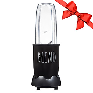 Rae Dunn Personal Blender 600W | 24oz Capacity | BPA-Free Jar | Crushes Ice | Leak-Proof | Anti-Slip Feet | Dishwasher Safe, Black