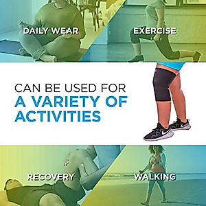 BraceAbility Plus Size Neoprene Knee Sleeve - Compression Support Brace for Bariatric Women or Men with Arthritis Joint Pain, Fitting Overweight to Obese Thighs and Legs (3X-Large Wide)