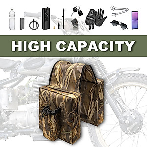 SUHU ATV Saddle Bags ATV Tank Bags Motorcycle Tank Bags Waterproof Cargo Pocket Tank Storage Bags for ATV UTV Snowmobile 4 Wheeler Motorcycle Bicycle Accessories