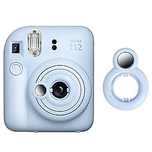 Rieibi Selfie Mirror for Instax mini 12, Self-Portrait Mirror for Fujifilm Instax Mini 12 Instant Camera, Fuji Mini 12 Selfie Lens Accessories - Blue