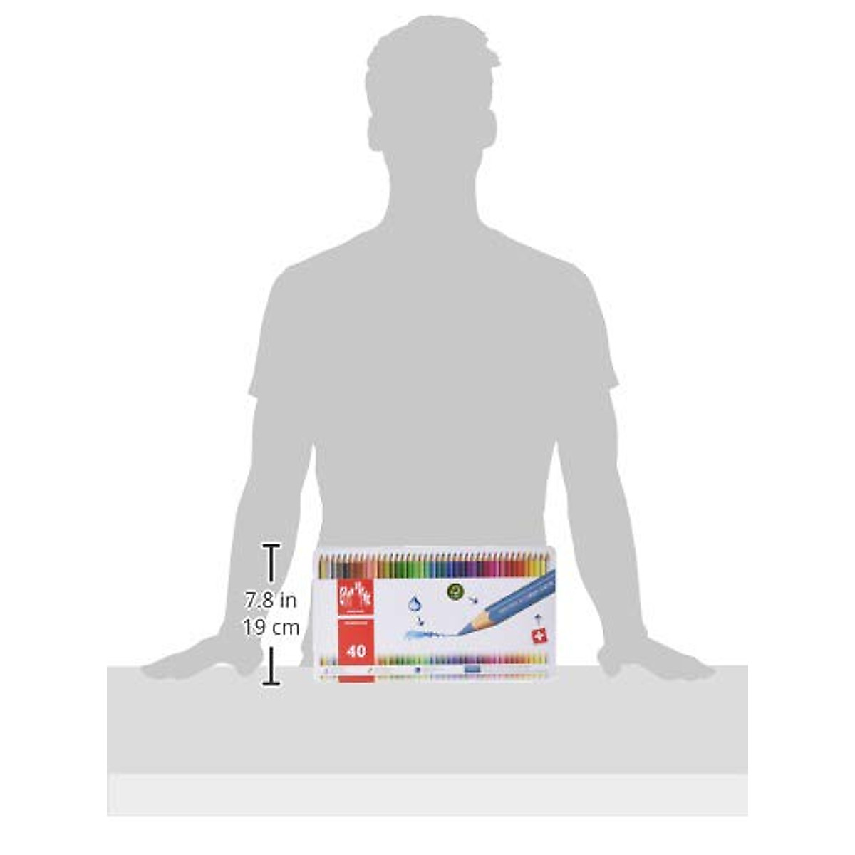 Caran d'Ache Fancolor Color Pencils, 40 Colors