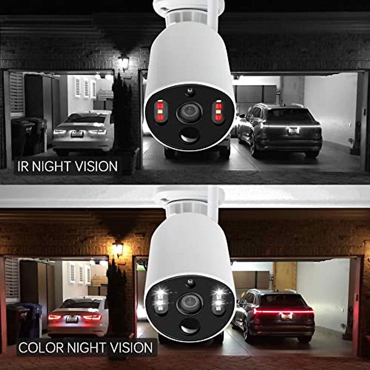 Thermal True Detection XMARTO Prime 10CH 2K HD Wireless Security Camera System 24/7 w. Human/pet/Vehicle Detect,Color Night Vision,2-Way Audio and 2TB HDD (Smart Lights & Siren,WPS2K84-2TB Plug-in)