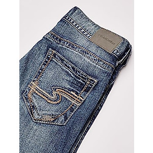 Silver Jeans Co. Men's Zac Relaxed Fit Straight Leg Jeans, Light Indigo, 34W x 32L