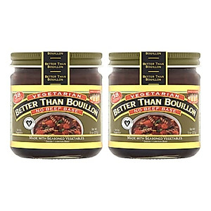 Better Than Bouillon Vegetarian No Beef Base, Made with Seasoned Vegetables, Certified Vegan, Makes 9.5 Quarts of Broth, 38 Servings 8 Ounce (Pack of 2)