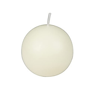 Zest Candle CBZ-004 12-Piece Ball Candles, 2-Inch, Ivory, Count