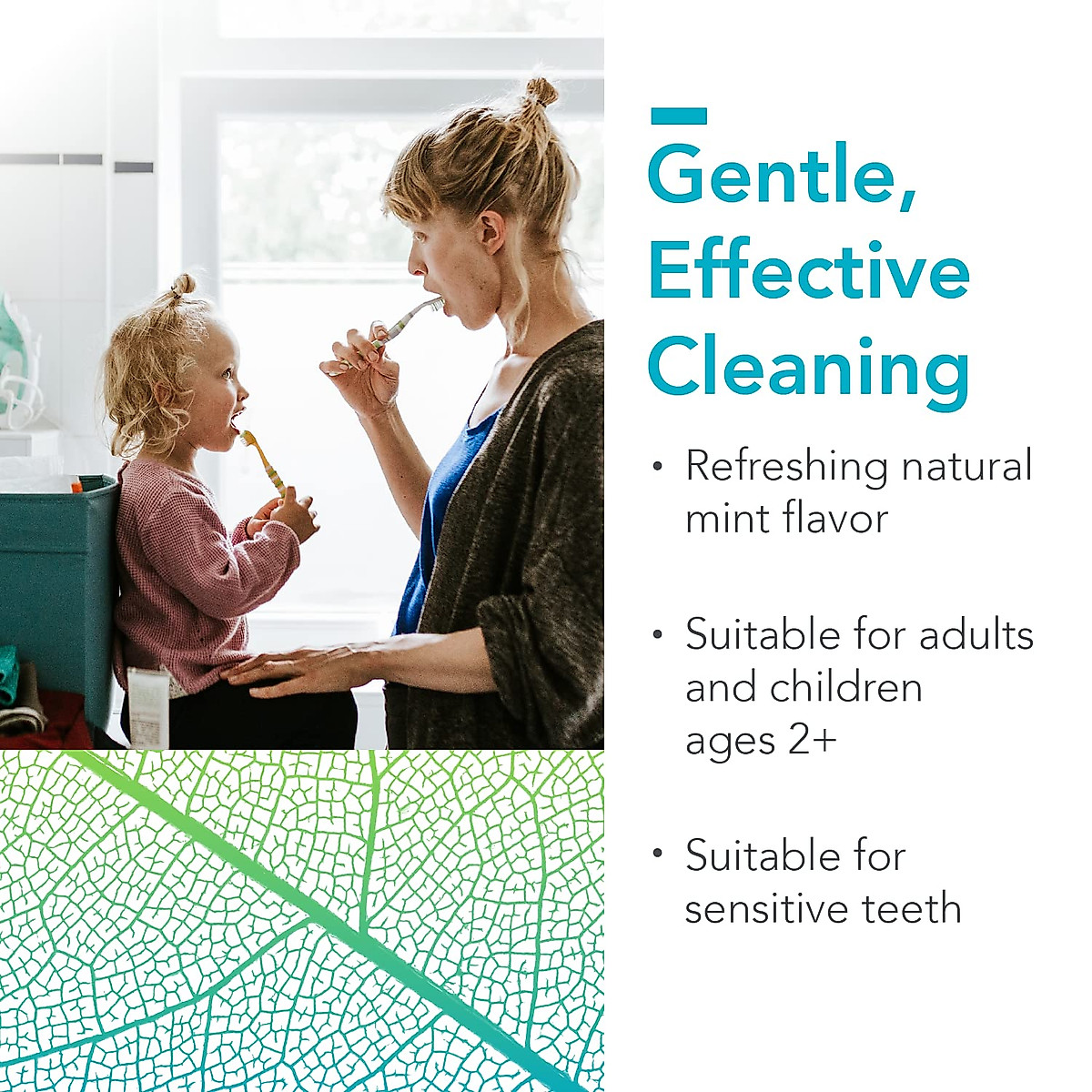 Biocidin Dentalcidin - Fluoride Free Toothpaste for Daily Oral Care + Teeth Whitening - Gentle Wellness Toothpaste Removes Biofilms + Plaque to Protect Teeth + Gums - for Kids + Adults (3 oz)