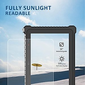 SunKol 10.1" IP67 Rugged Tablet (N5100 8GB+256GB) Windows 11 Pro Waterproof Industrial Tablet PC, Fingerprint, 12000mAh Battery, 500nit, GPS, WiFi, 4G, BT4.2, for Outdoor Field Work