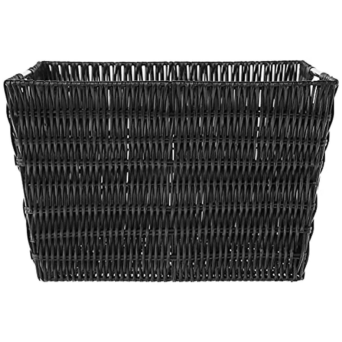 Whitmor Black Rattique Storage Tote