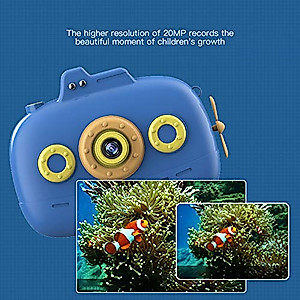 Salaty Kids Camera, Digital Electronic Gift 2.4inch HD Video Camera Front/Rear Dual Shot Mini for Recording Videos(Blue)
