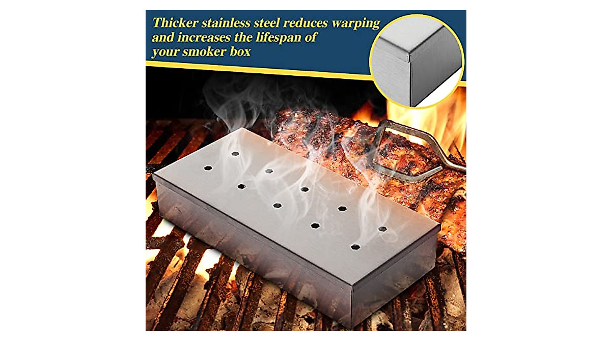4pc Stainless Steel Smoker Boxes for Gas & BBQ Grills