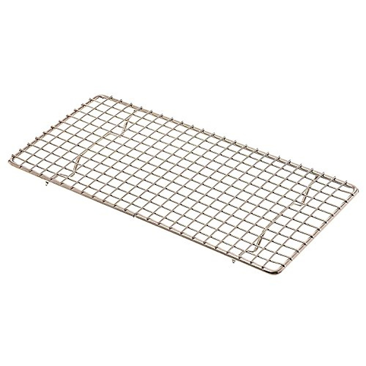 Update International 5" x 10" Rectangular Chrome-Plated Wire Pan Grate