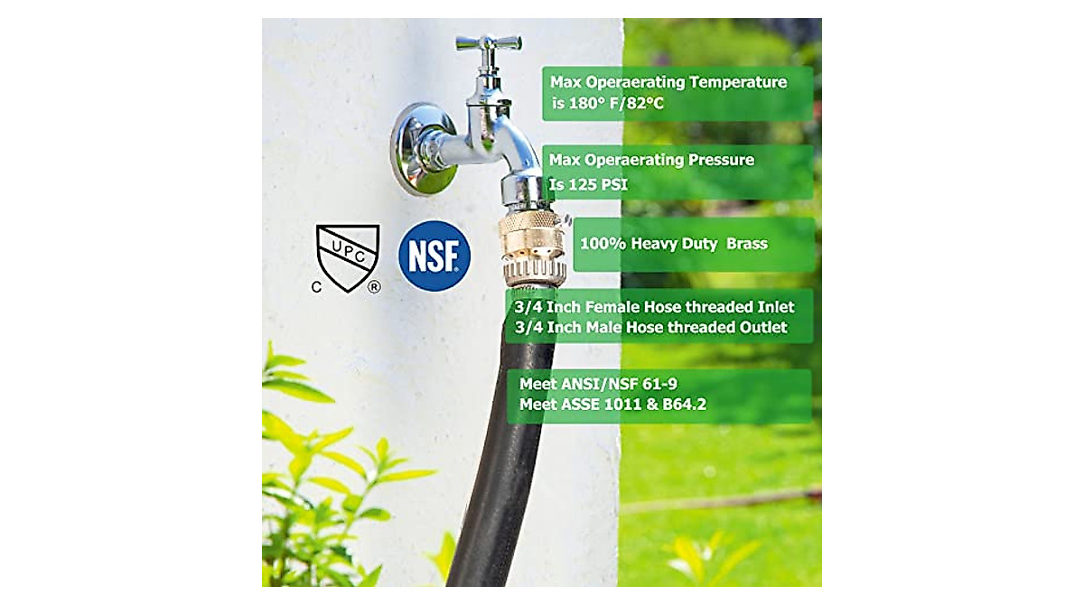 WHK 3/4" Hose Bib Backflow Preventer - Anti-Siphon Brass