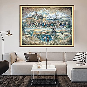 Joyhoor Cross Stitch Kits for Beginners Stamped Cross-Stitch Supplies Needlework preprint Embroidery Kits for Adults DIY Needlepoint Kits Embroidery Patterns 11CT-Last Supper 15.7x19.7 inch